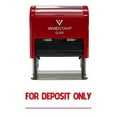 Vivid Stamp For Deposit Only Self-Inking Office Rubber Stamp (Red ...