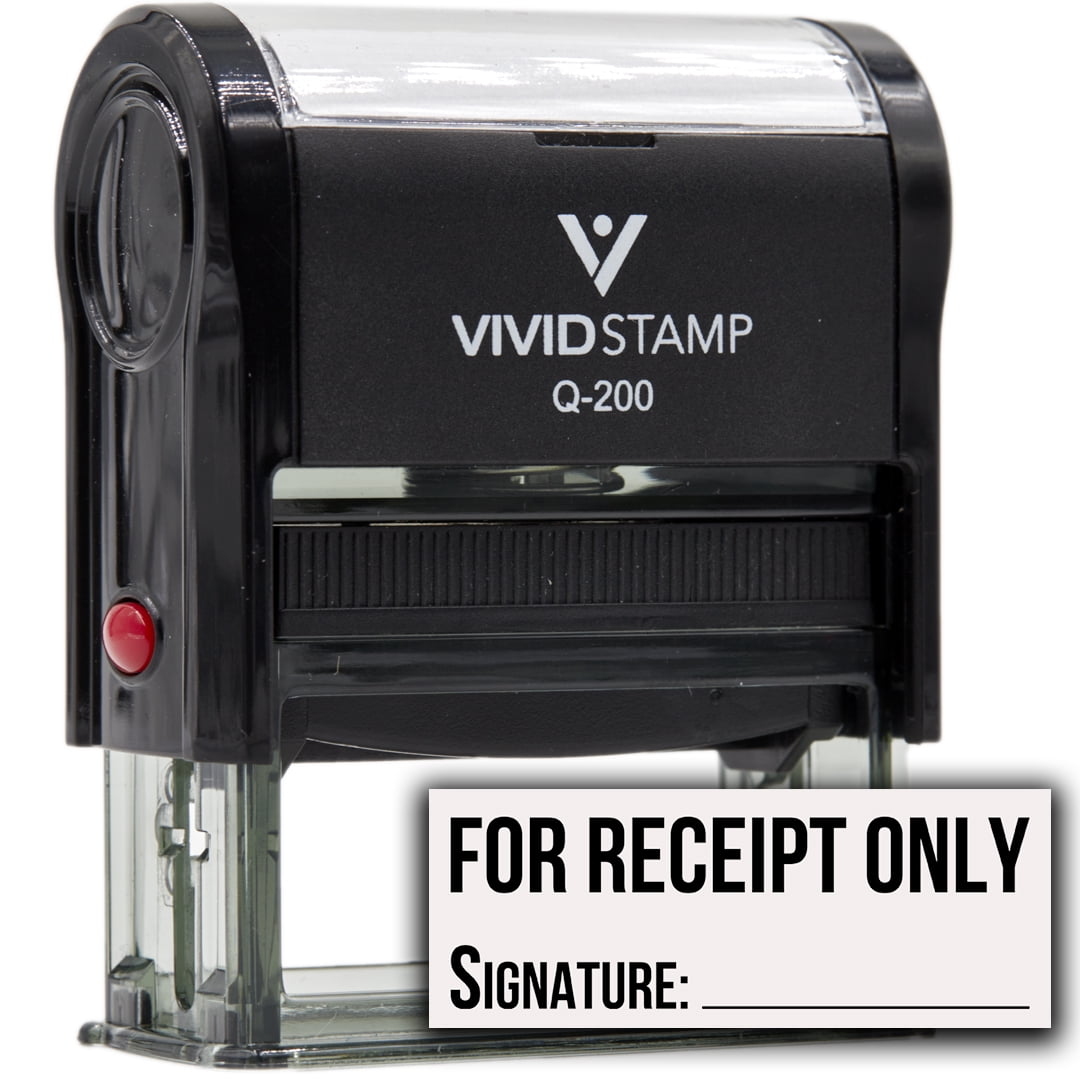Vivid Stamp For Receipt Only with Signature and Date Line Self Inking ...