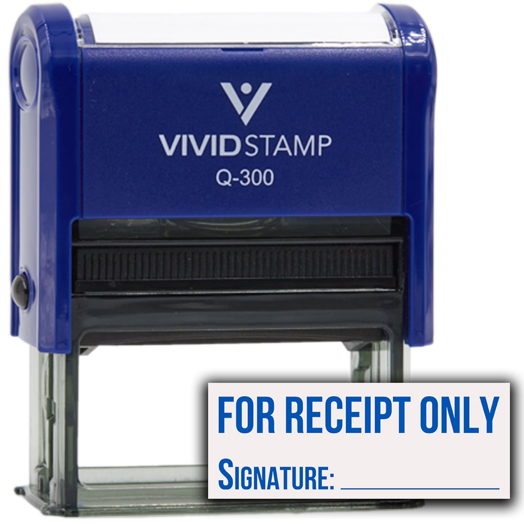 Vivid Stamp For Receipt Only with Signature and Date Line Self Inking ...