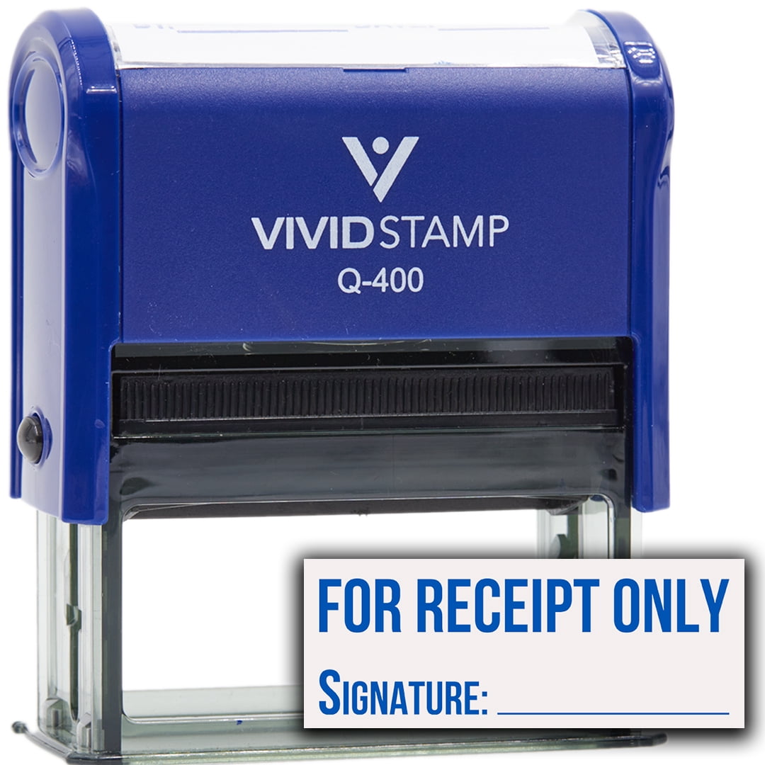 Vivid Stamp For Receipt Only with Signature and Date Line Self Inking ...