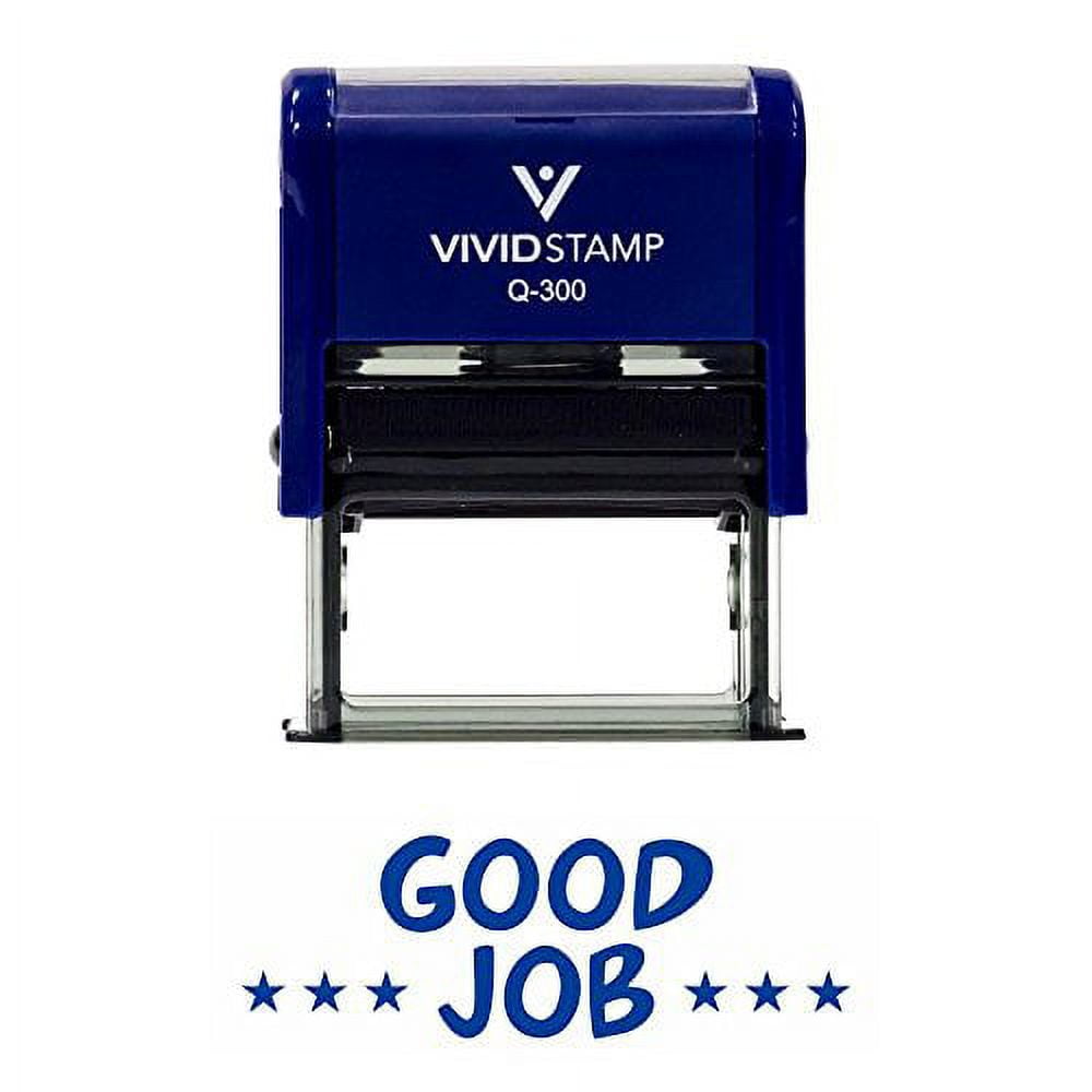 Vivid Stamp Good Job Teachers Self-Inking Office Rubber Stamp (Blue ...