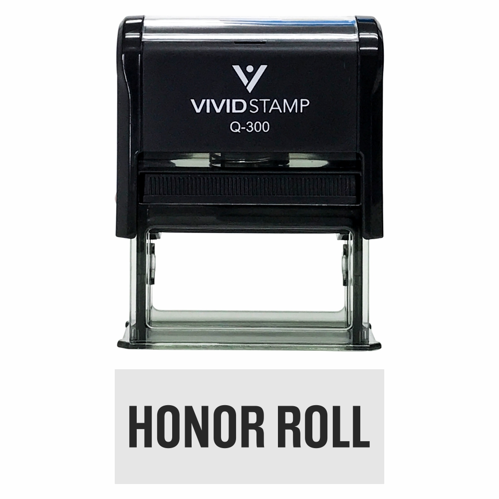 Vivid Stamp Honor Roll Self-Inking Office Rubber Stamp (Black) - Large ...