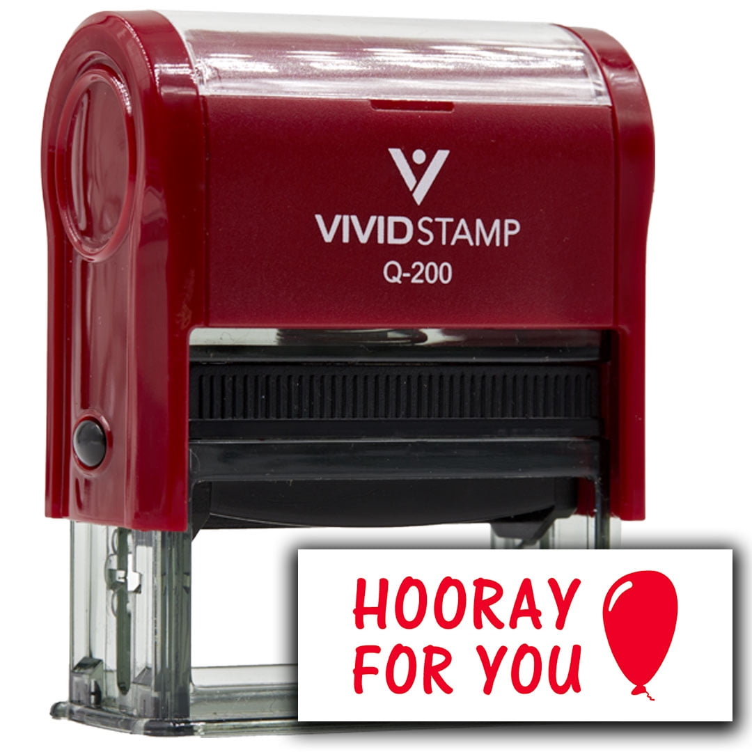 Vivid Stamp Hooray for You Self Inking Rubber Stamp (Red Ink) - Q-200 ...