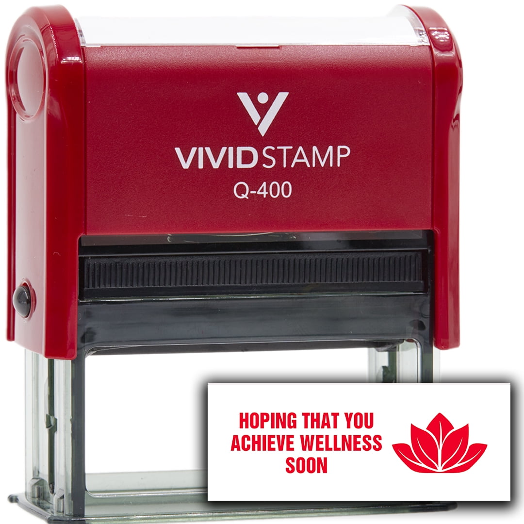Vivid Stamp Hoping That You Achieve Wellness Soon Self Inking Rubber ...