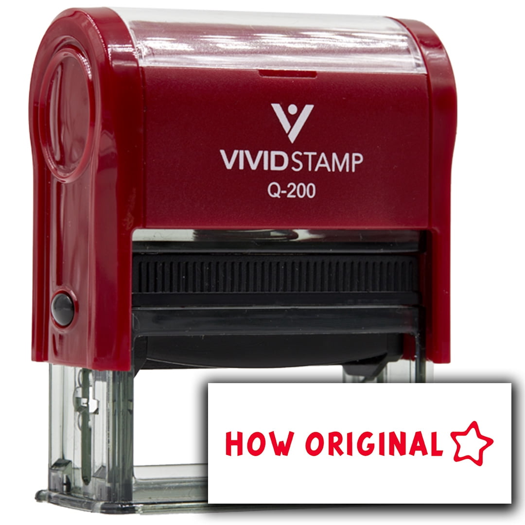 Vivid Stamp How Original Self-Inking Rubber Stamps (Red Ink) - Q-200 ...