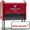 Vivid Stamp Initial and Date (Pen Pointing Down) Self Inking Rubber ...