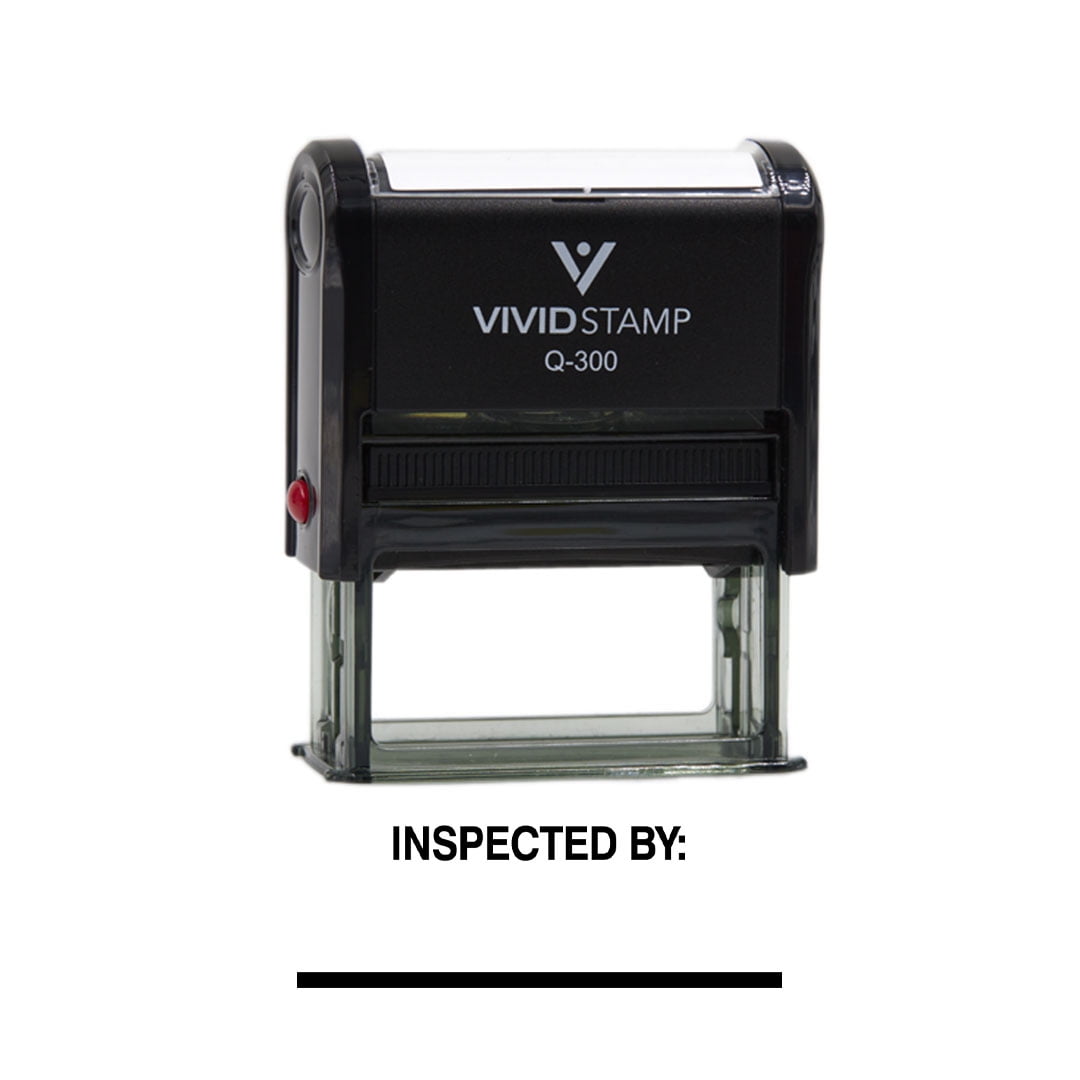 Vivid Stamp Inspected By____ Business Self-Inking Rubber Stamps (Black ...