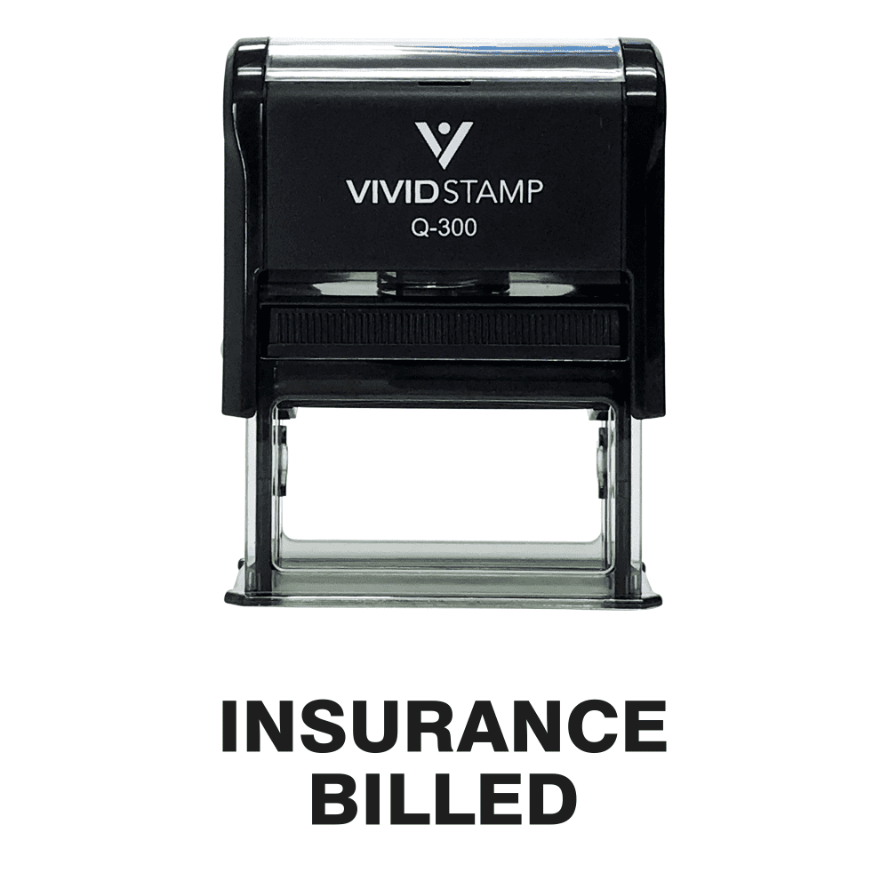 Vivid Stamp Insurance Billed Medical Self Inking Rubber Stamp (Black ...
