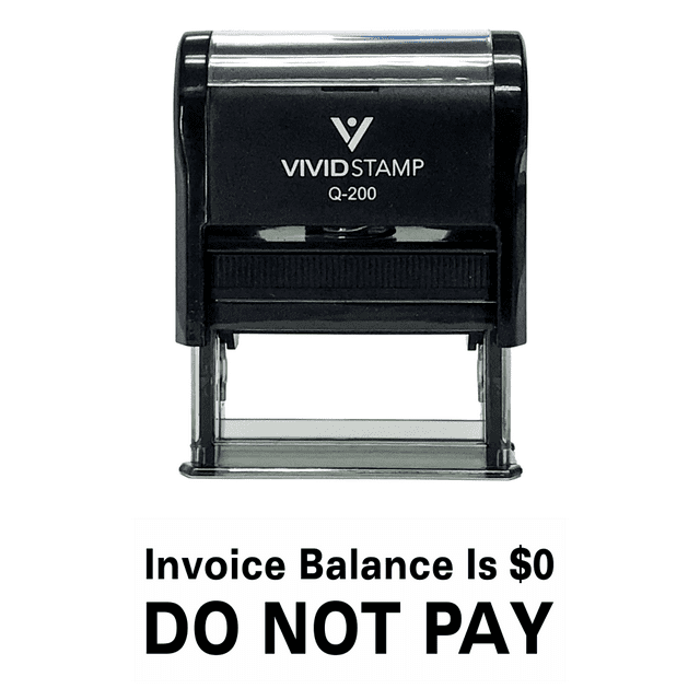 Vivid Stamp Invoice Balance is $0. DO NOT PAY Self Inking Rubber Stamp ...