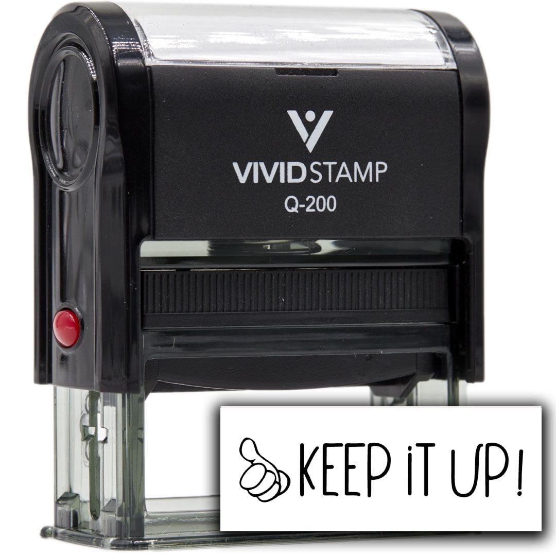 Vivid Stamp Keep it up! Self Inking Rubber Stamp (Black Ink) - Q-200 ...