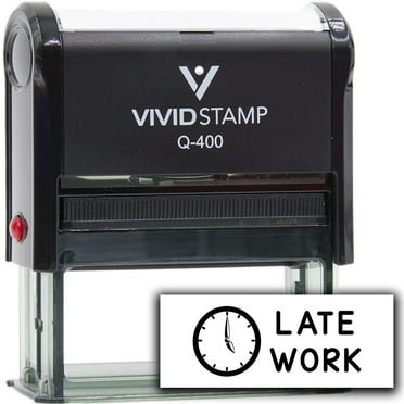 Vivid Stamp Initial and Date (Pen Pointing Down) Self Inking Rubber ...