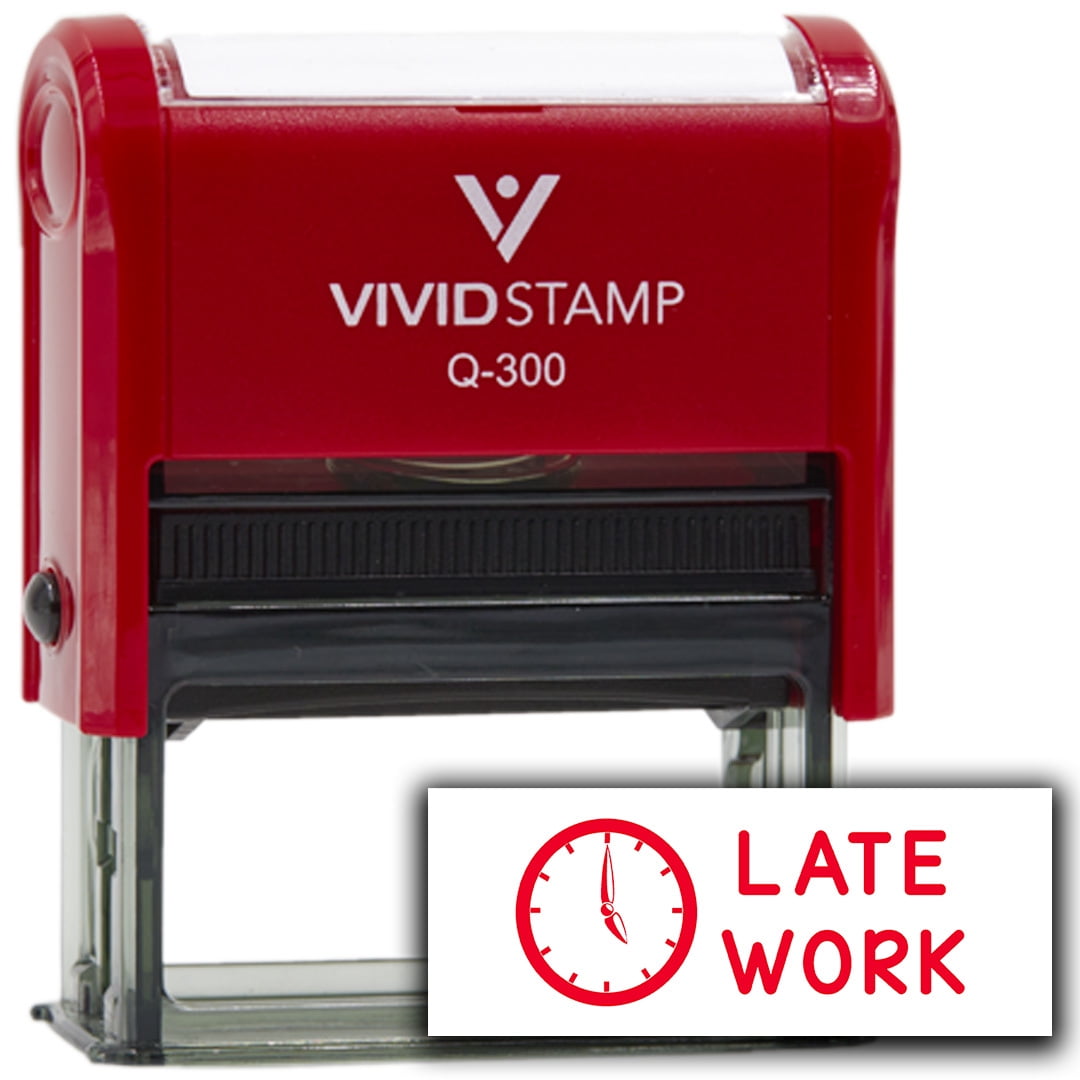 Vivid Stamp Late Work Stamps For Grading Self-Inking Rubber Stamps (Red ...