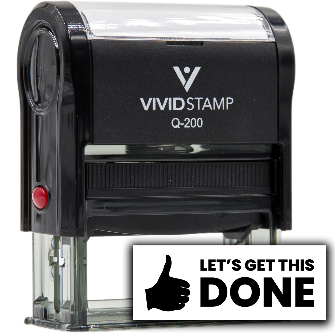 Vivid Stamp Let's Get This Done Self-Inking Rubber Stamps Teachers And ...