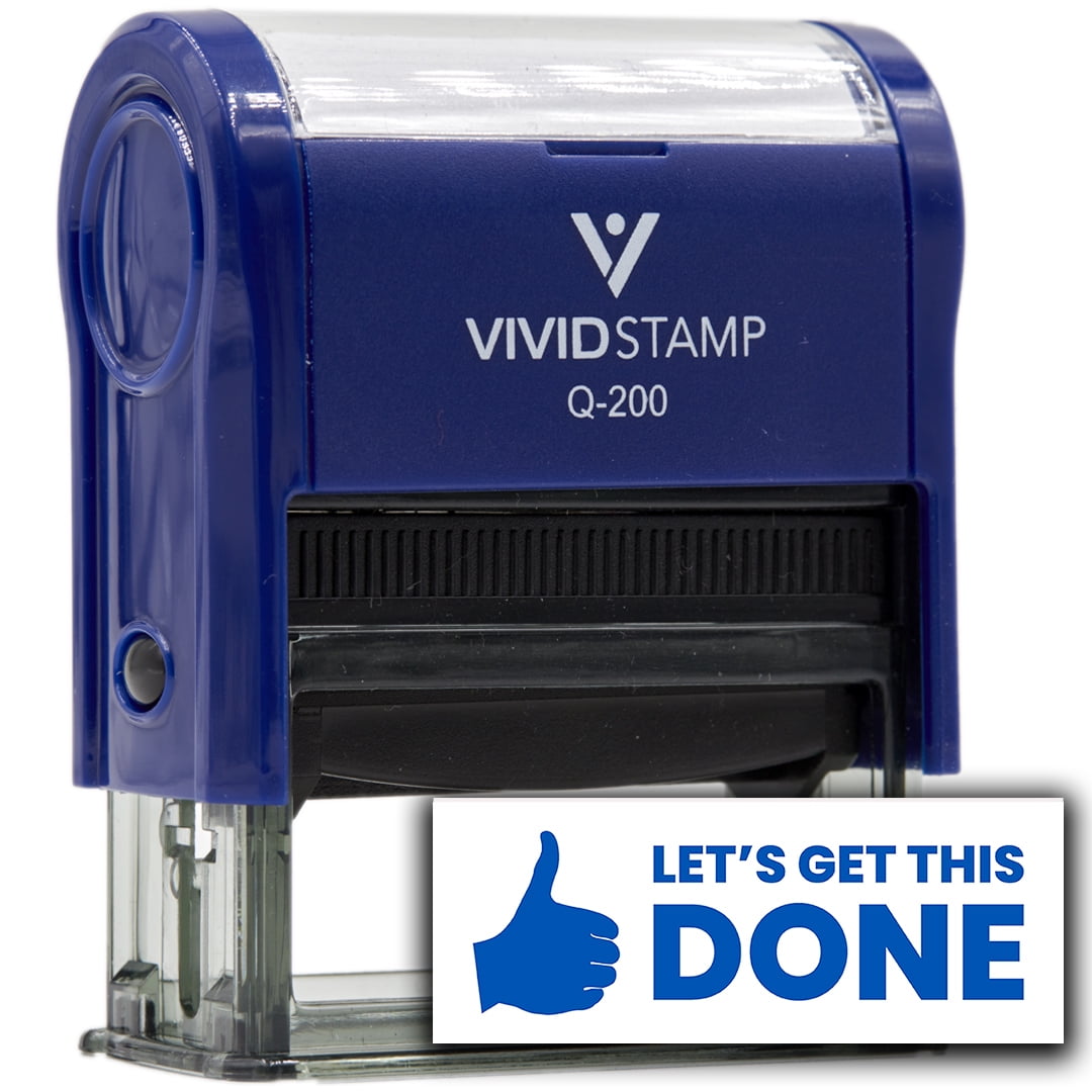 Vivid Stamp Let's Get This Done Self-Inking Rubber Stamps Teachers And ...