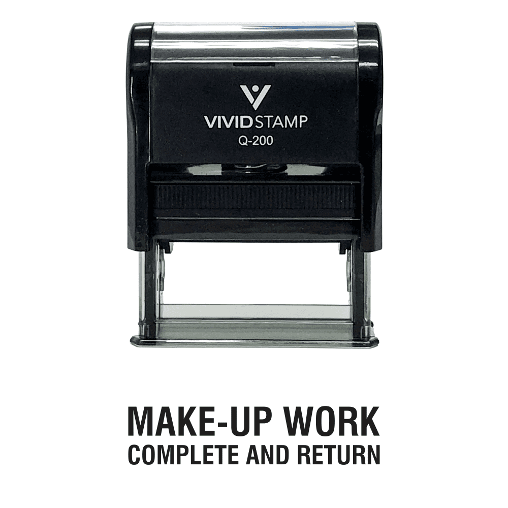 Vivid Stamp Make-Up Work Complete and Return Teacher Self Inking Rubber ...