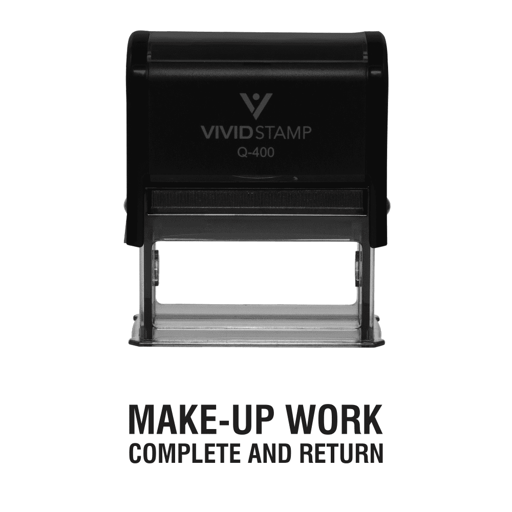 Vivid Stamp Make-Up Work Complete and Return Teacher Self Inking Rubber ...