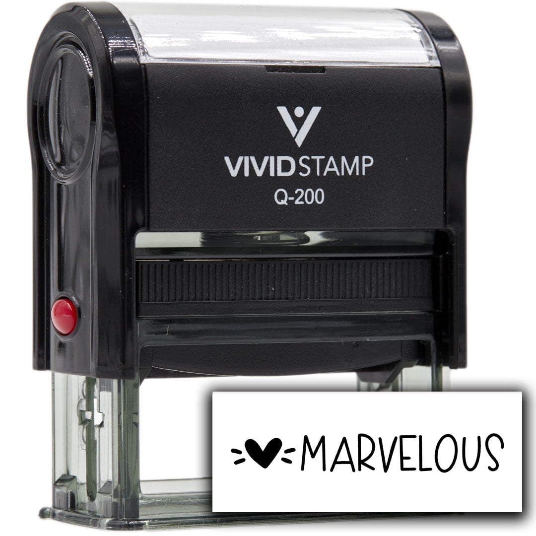 Vivid Stamp Marvelous Self Inking Rubber Stamp (Black Ink) - Q-200 ...