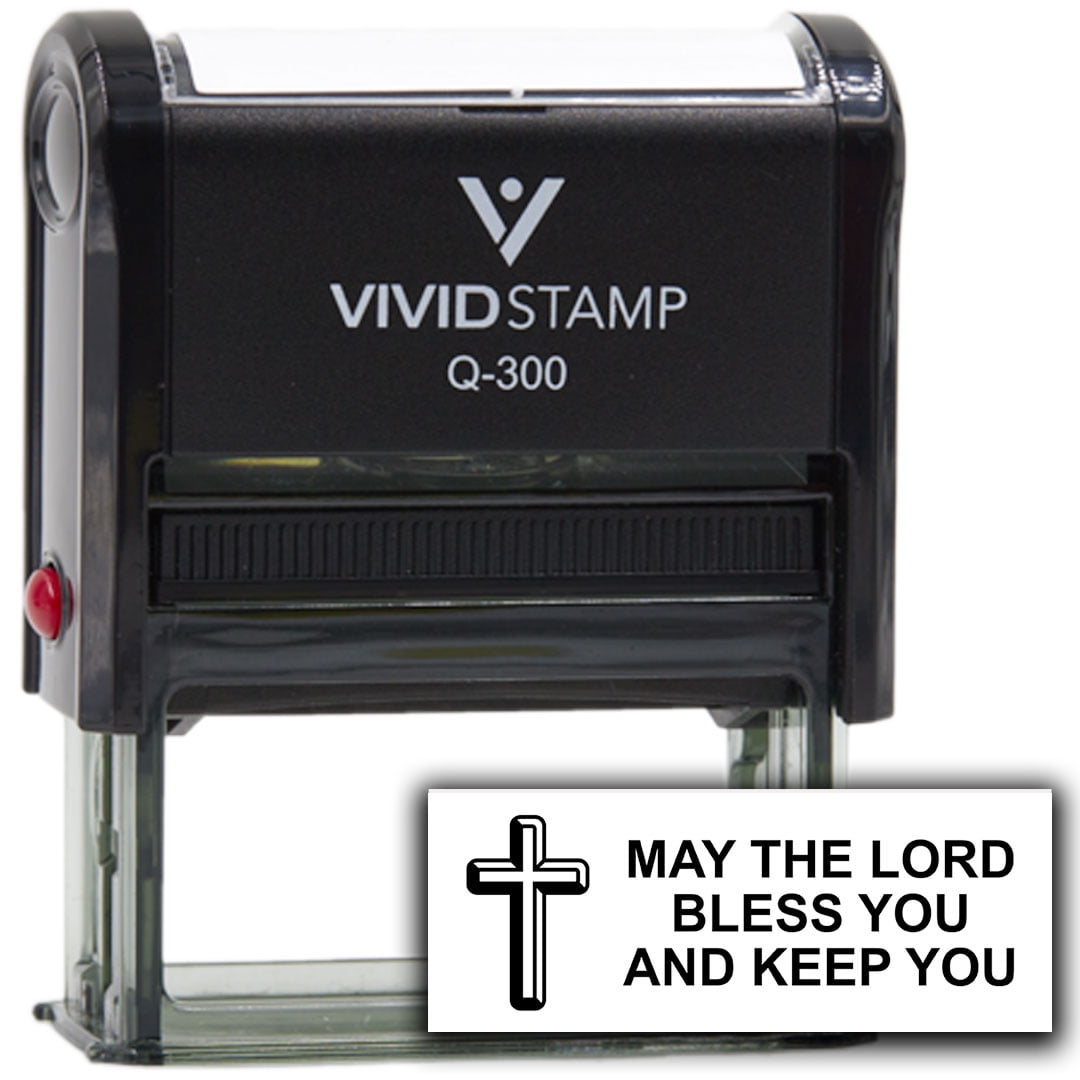 Vivid Stamp May the Lord bless you and keep you Self Inking Rubber ...