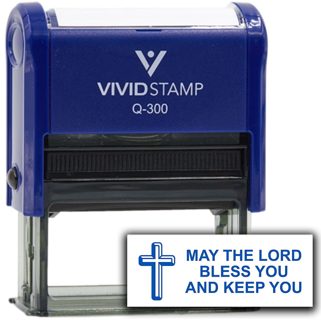 Vivid Stamp May the Lord bless you and keep you Self Inking Rubber ...