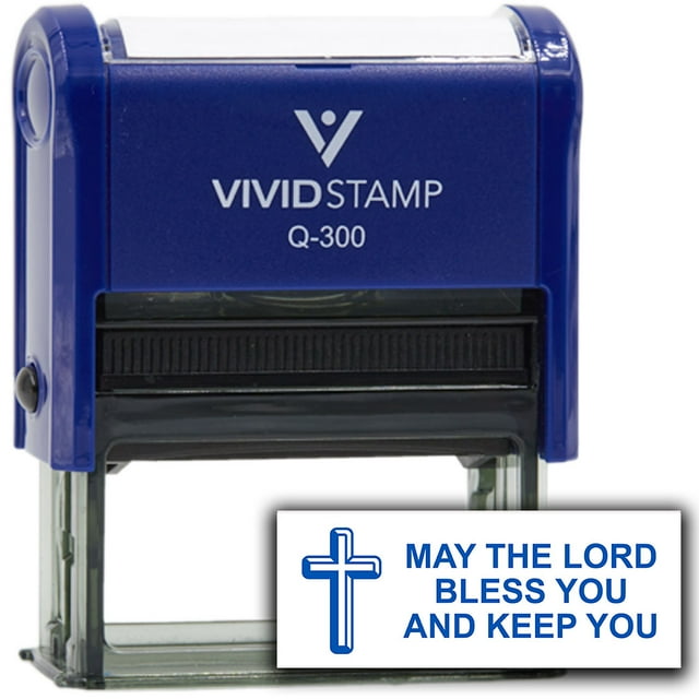 Vivid Stamp May the Lord bless you and keep you Self Inking Rubber ...
