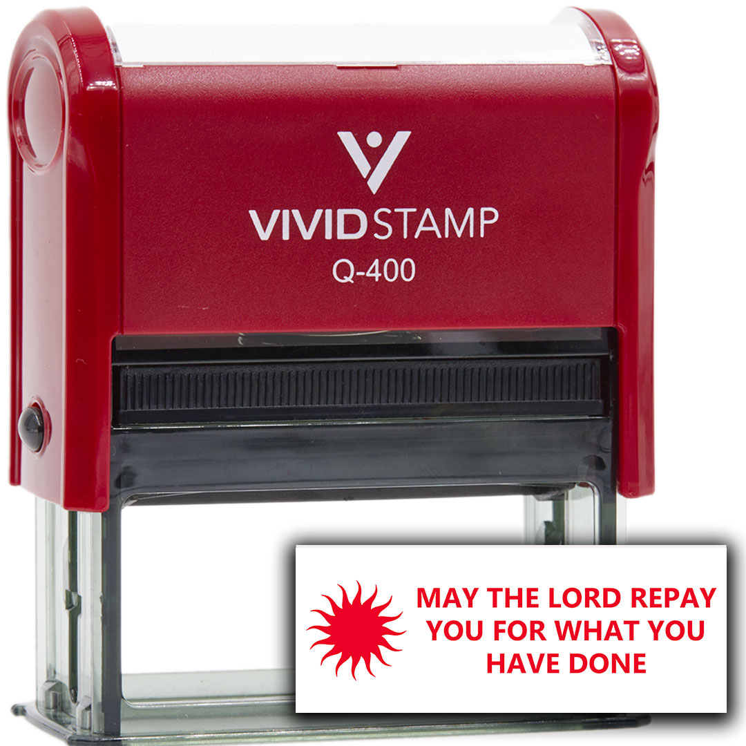 Vivid Stamp May the Lord repay you for what you have done Self Inking ...