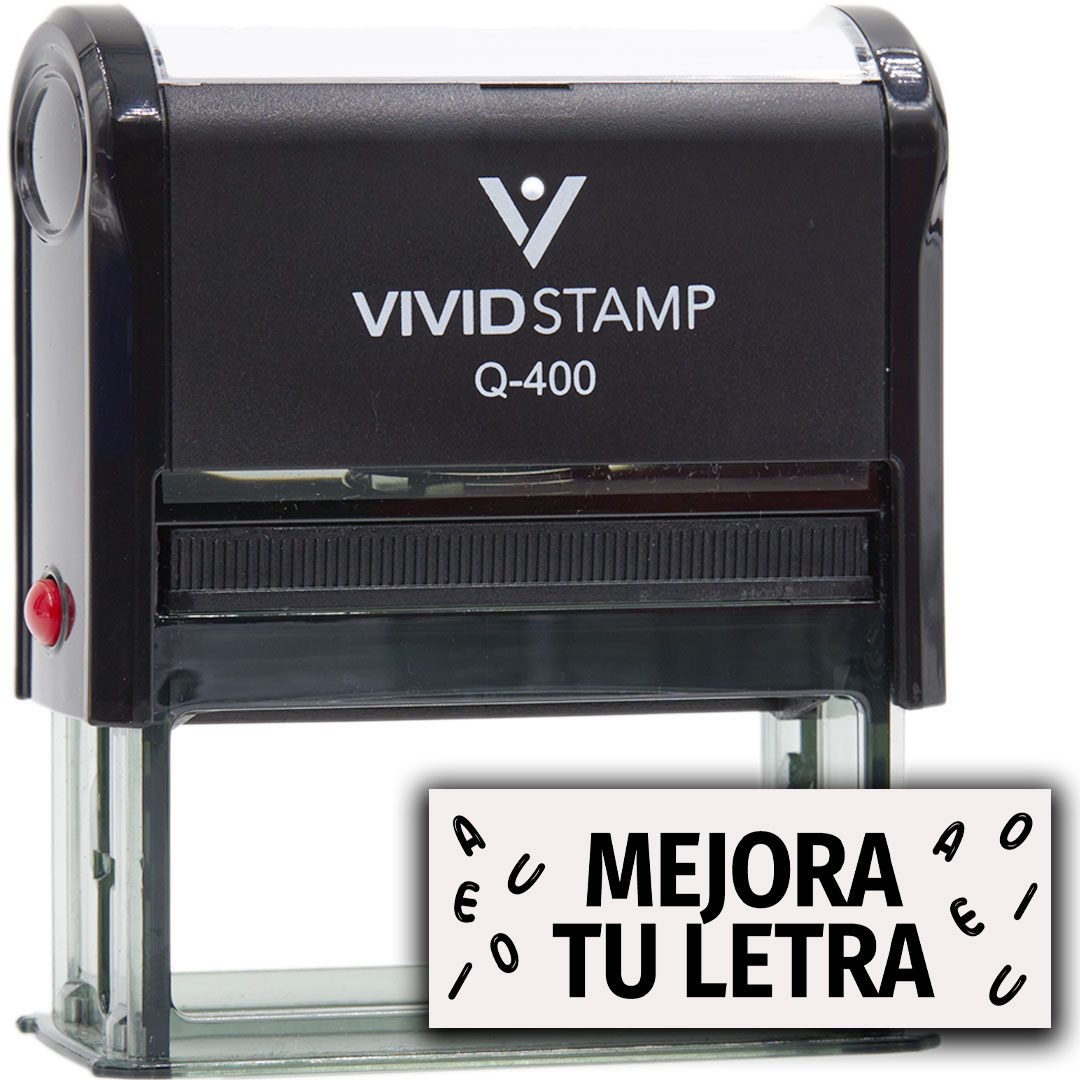Vivid Stamp Mejora tu Letra Spanish School Self-Inking Rubber Stamps ...
