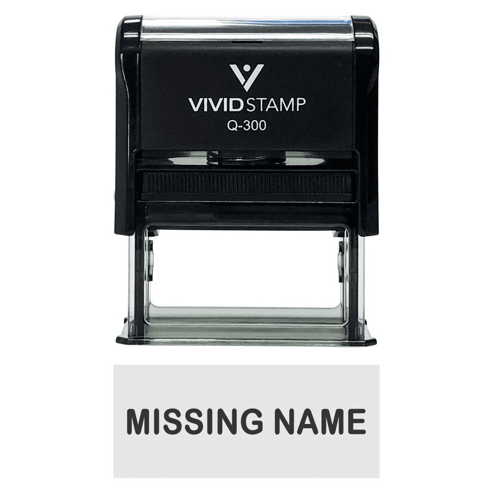 Vivid Stamp Missing Name Teacher Self-Inking Office Rubber Stamp (Black ...