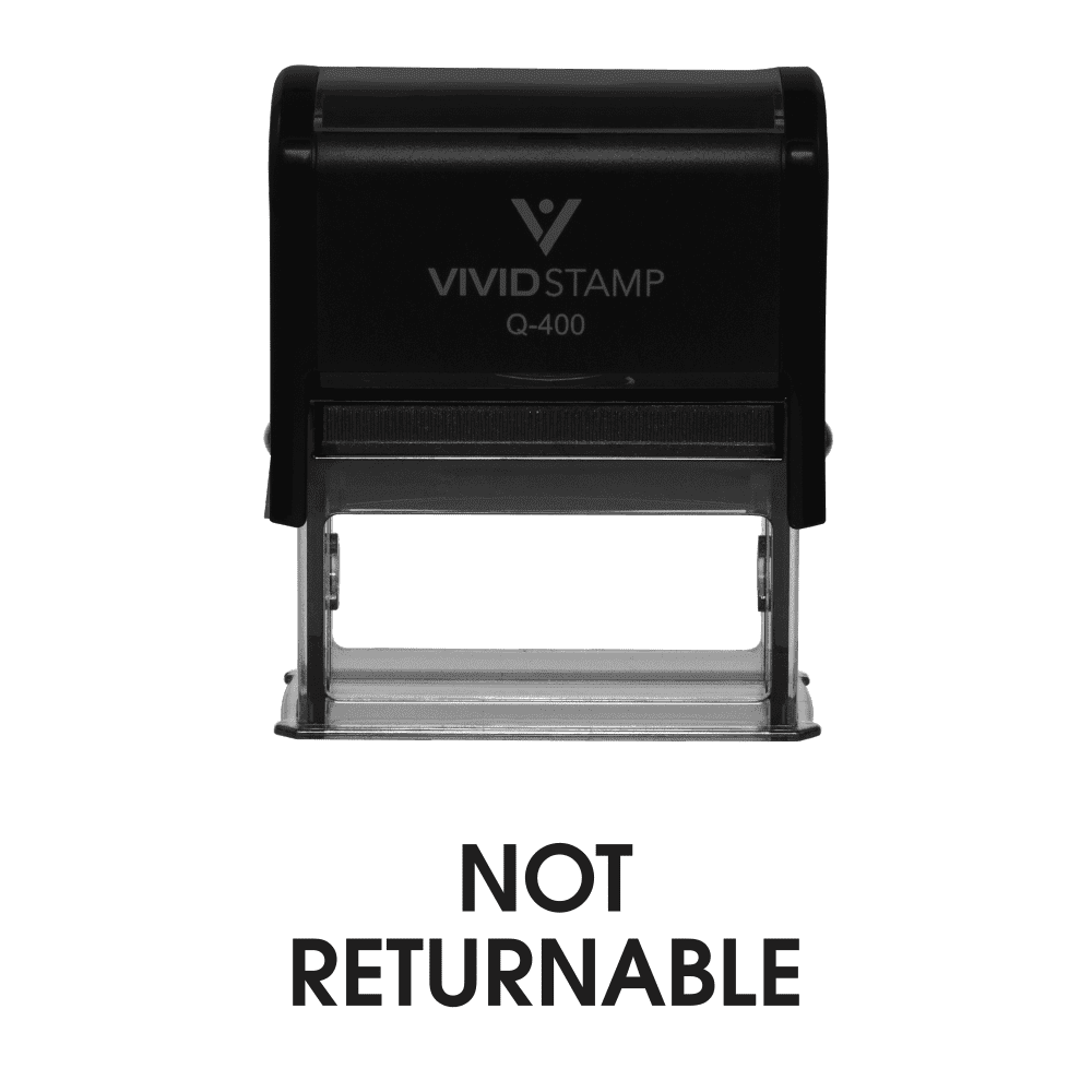 Vivid Stamp Not Returnable Office Self Inking Rubber Stamp (Black Ink ...