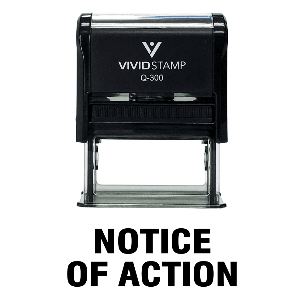 Vivid Stamp Notice of Action Self Inking Rubber Stamp (Black Ink ...