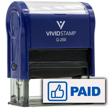 Completed With By Date Line (Rosette) Self Inking Rubber Stamp (Blue ...