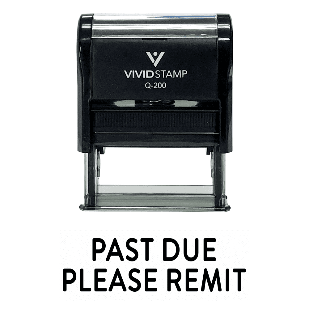 Vivid Stamp Past Due Please Remit Self Inking Rubber Stamp (Black Ink ...