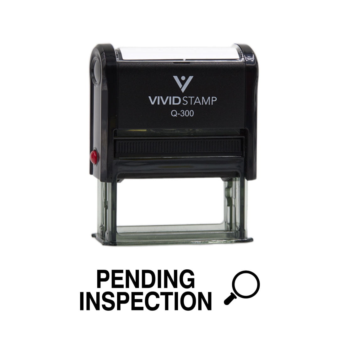Vivid Stamp Pending Inspection Business Self-Inking Rubber Stamps ...