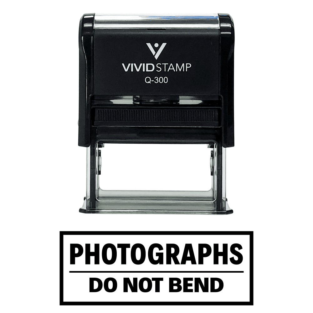 Vivid Stamp Photographs Do Not Bend Self Inking Rubber Stamp (Black Ink ...