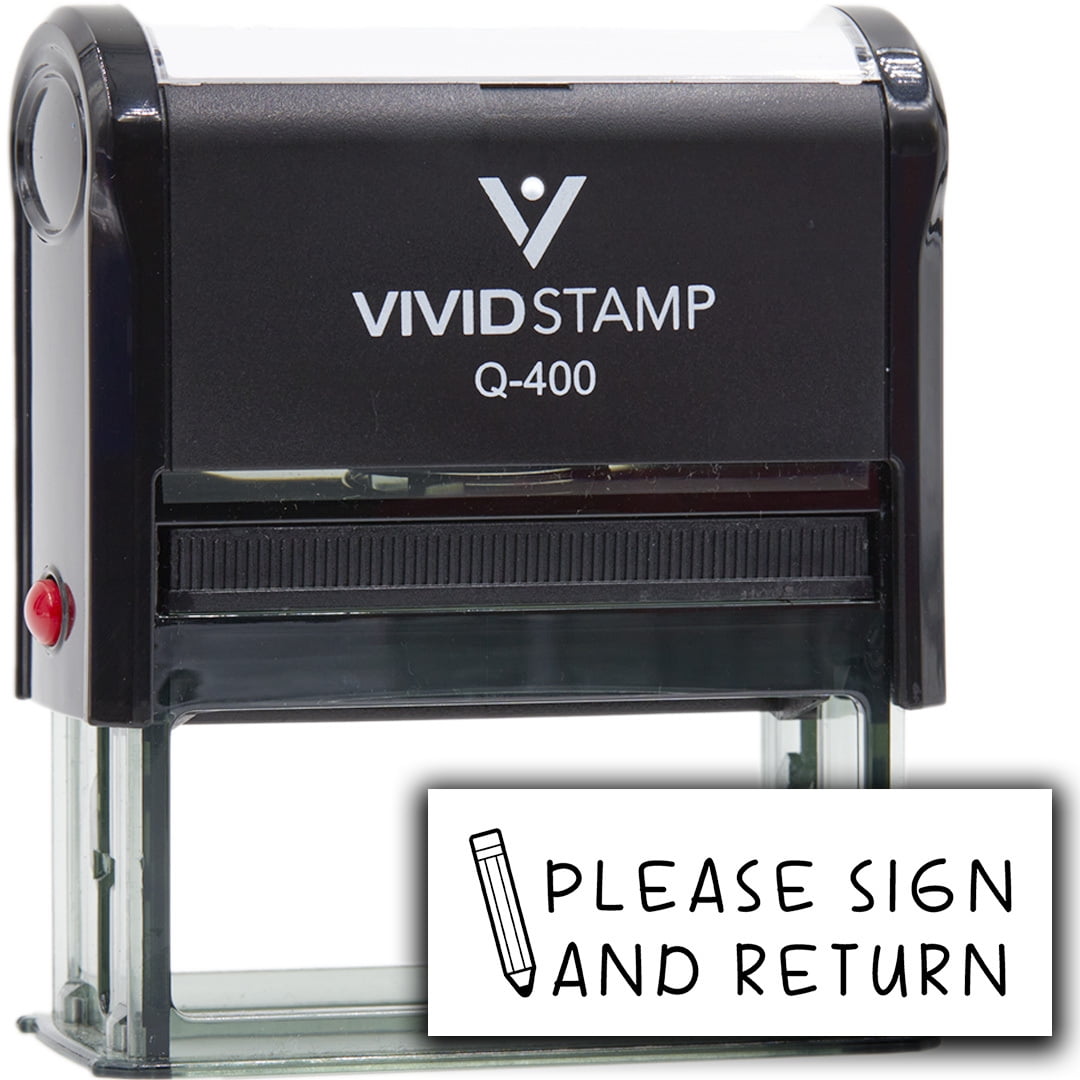 Vivid Stamp Please Sign and Return Stamps For Grading Self-Inking ...