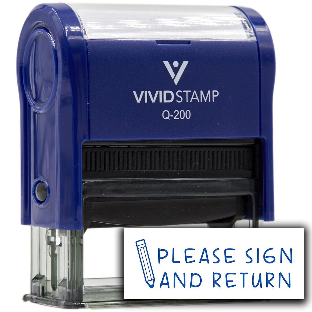 Vivid Stamp Please Sign and Return Stamps For Grading Self-Inking ...