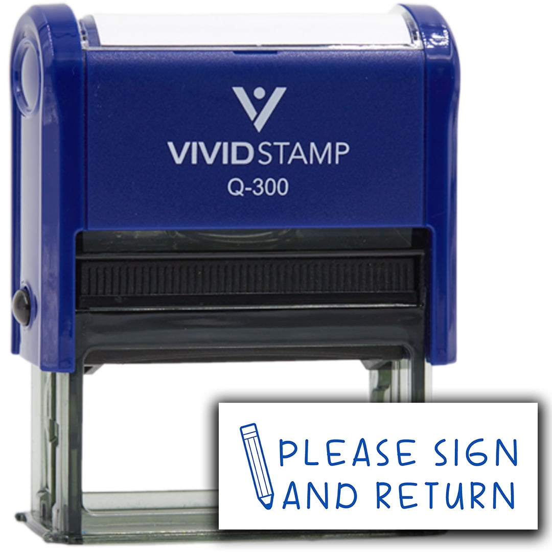 Vivid Stamp Please Sign and Return Stamps For Grading Self-Inking ...