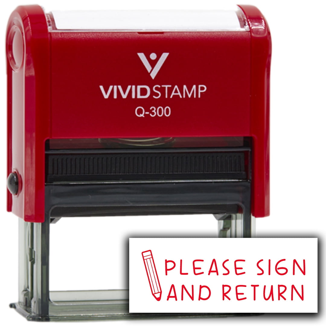 Vivid Stamp Please Sign and Return Stamps For Grading Self-Inking ...