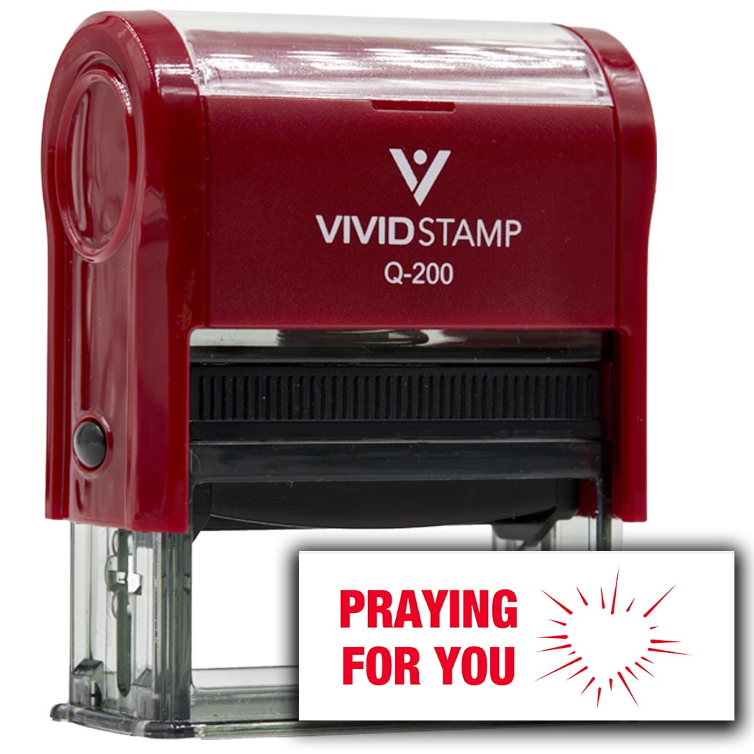 Vivid Stamp Praying For You Self Inking Rubber Stamp (Red Ink) - Q-200 ...