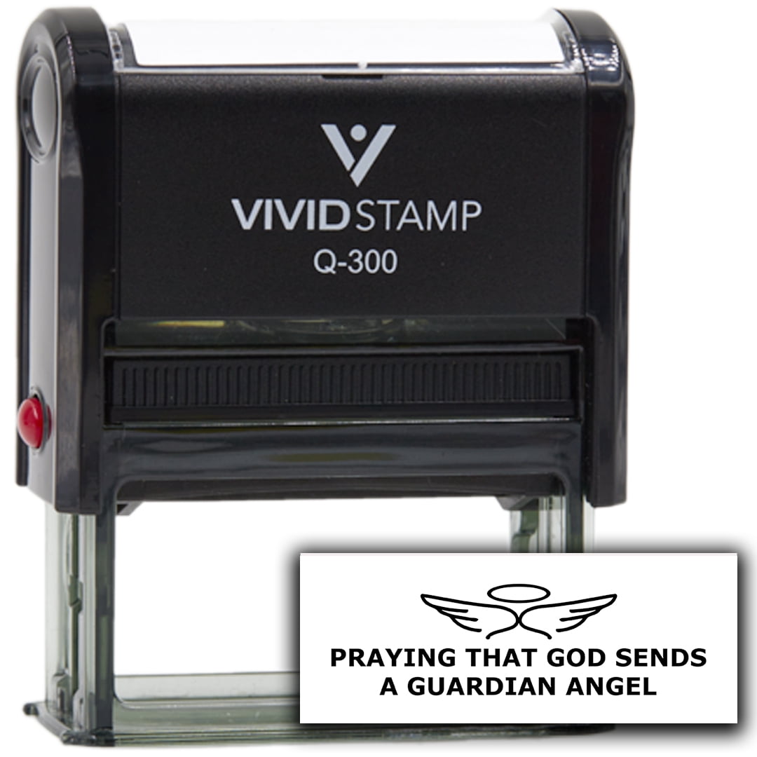 Vivid Stamp Praying That God Sends A Guardian Angel Self Inking Rubber ...