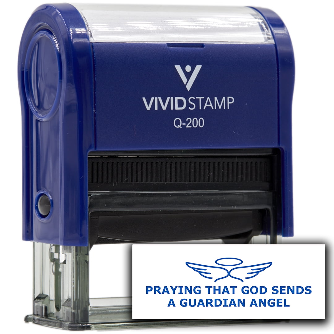 Vivid Stamp Praying That God Sends A Guardian Angel Self Inking Rubber ...