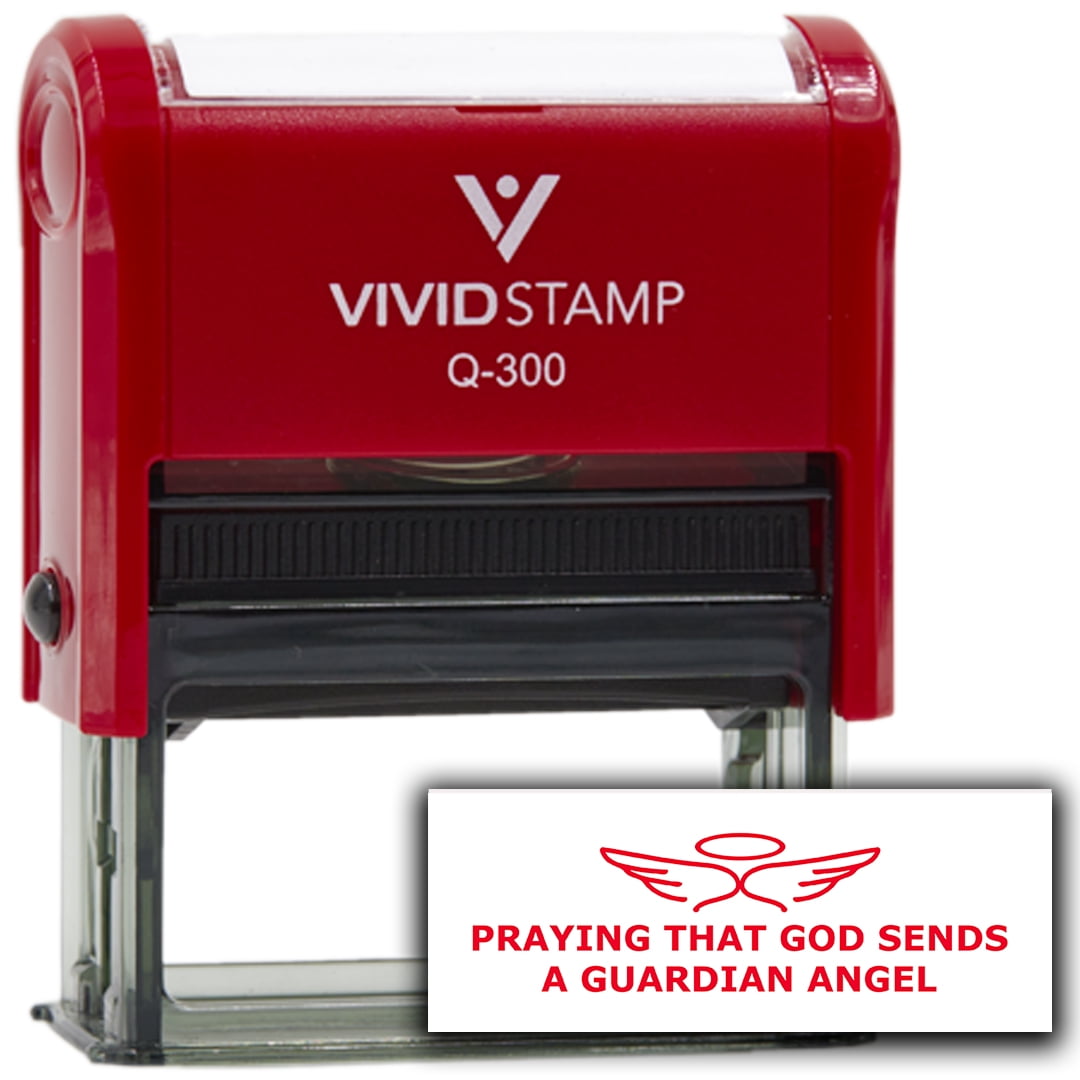 Vivid Stamp Praying That God Sends A Guardian Angel Self Inking Rubber ...