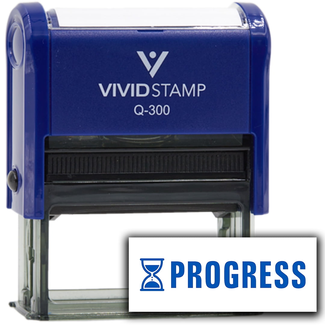 Vivid Stamp Progress Stamps For Grading Self-Inking Rubber Stamps (Blue ...