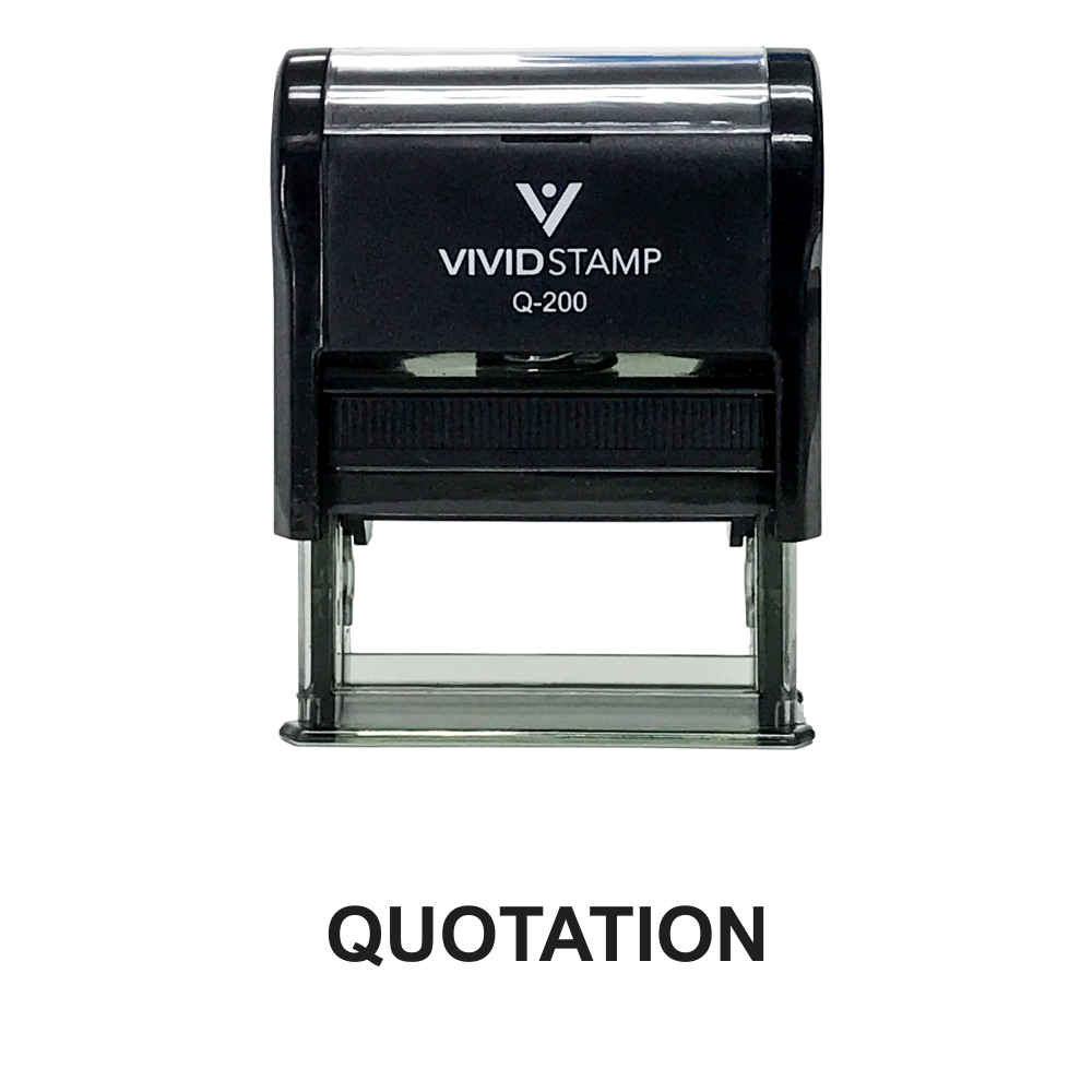 Vivid Stamp Quotation Office Self Inking Rubber Stamp (Black Ink ...