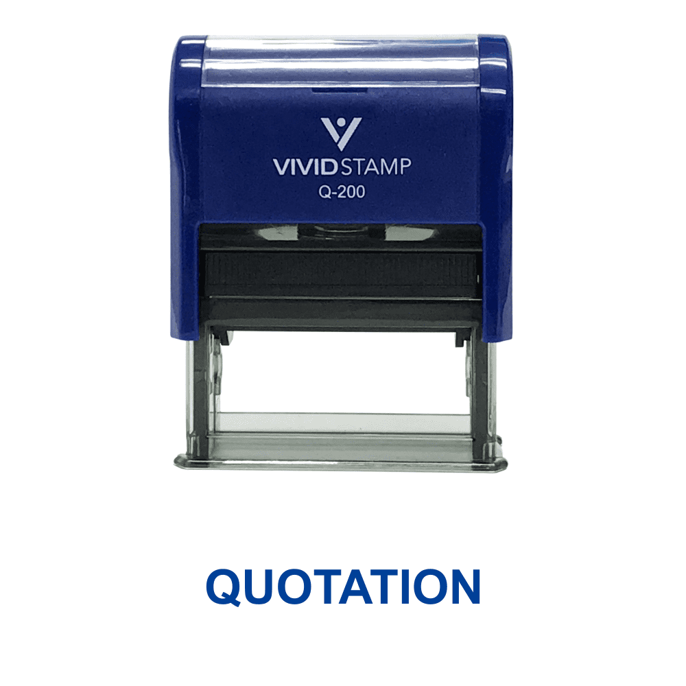 Vivid Stamp Quotation Office Self Inking Rubber Stamp (Blue Ink ...