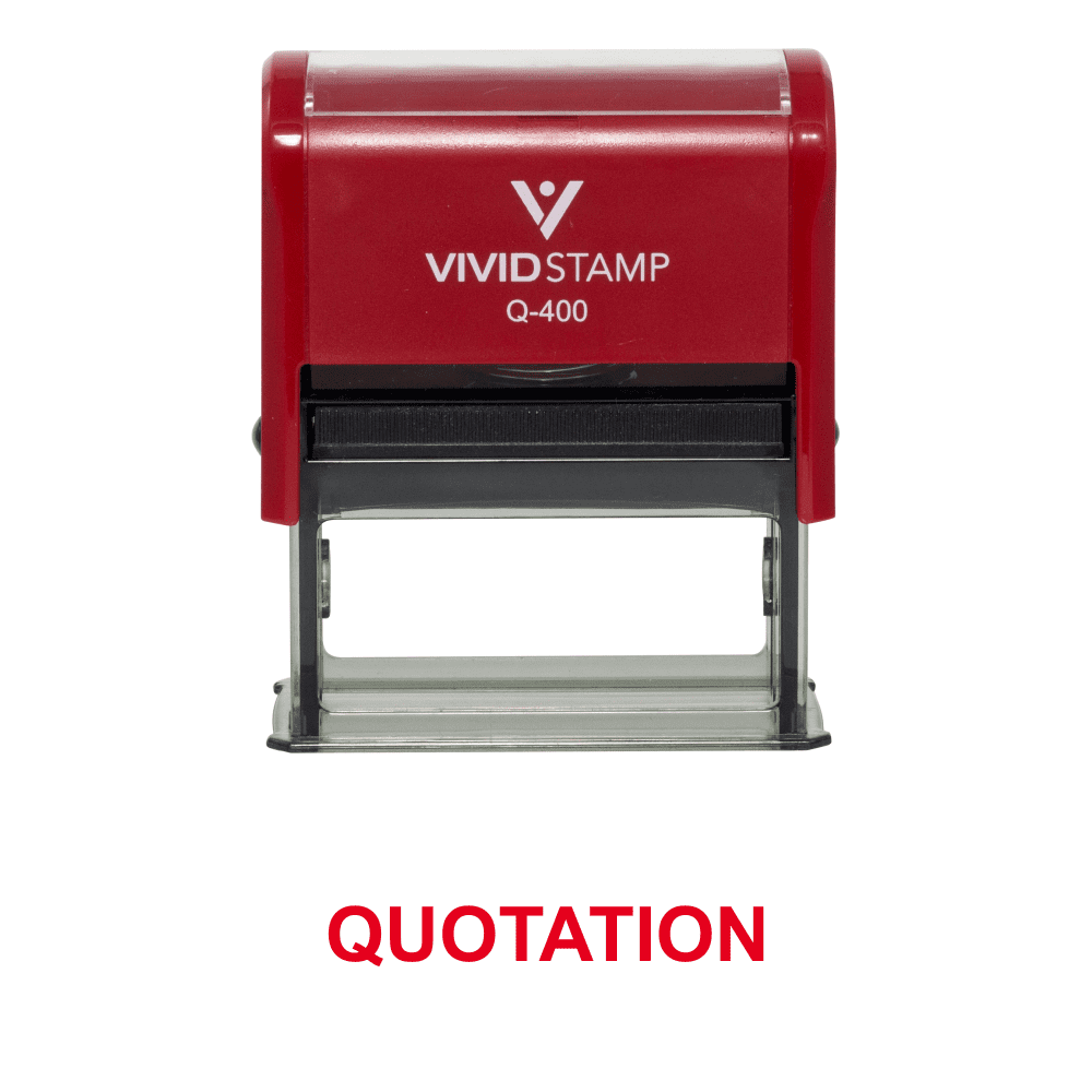 Vivid Stamp Quotation Office Self Inking Rubber Stamp (Red Ink) - X ...