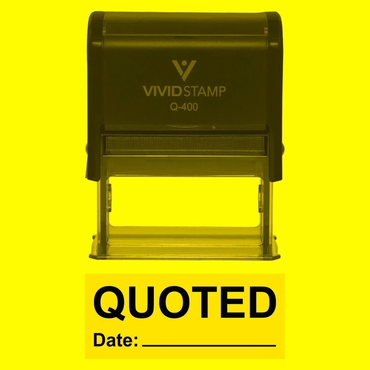 Vivid Stamp Quoted With Date Line Self-Inking Office Rubber Stamp ...