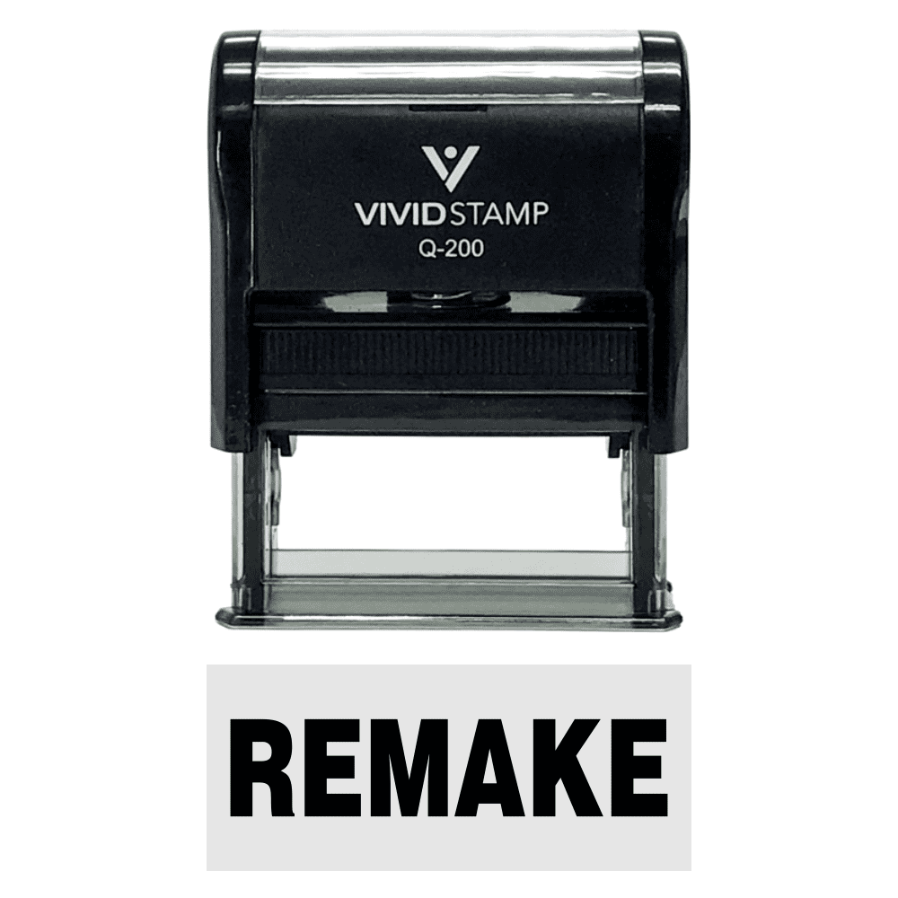 Vivid Stamp REMAKE Self-Inking Office Rubber Stamp (Black) - Medium ...