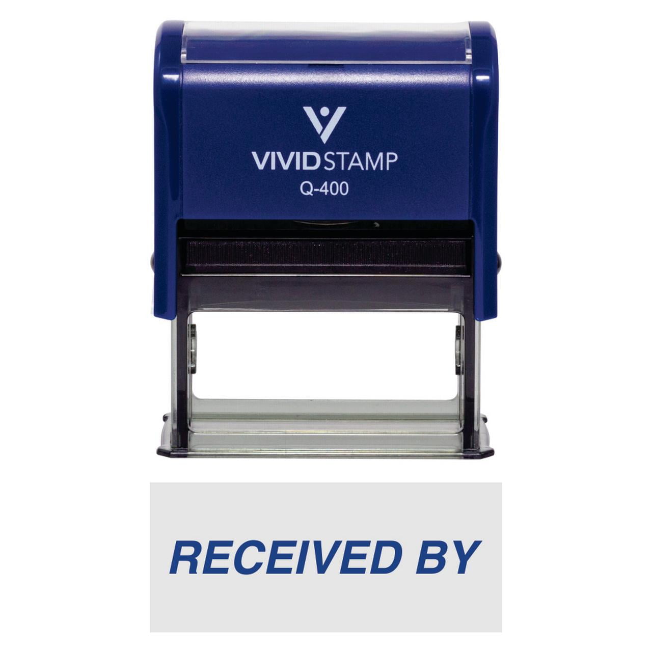Vivid Stamp Received By Self-Inking Office Rubber Stamp (Blue) - X ...