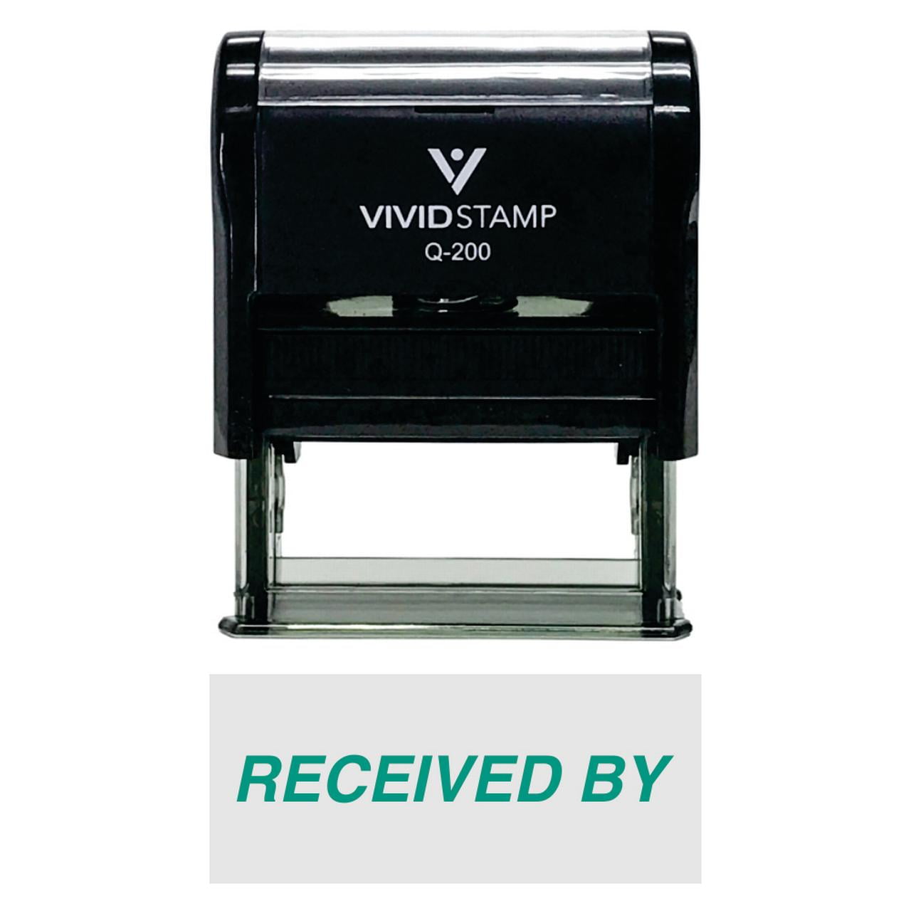 Vivid Stamp Received By Self-Inking Office Rubber Stamp (Green ...
