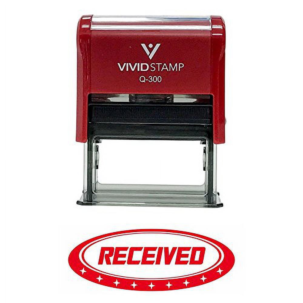 Vivid Stamp Received Designer Office Self-Inking Office Rubber Stamp ...